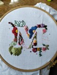 Lettre brodée : M comme… – Lusi Création